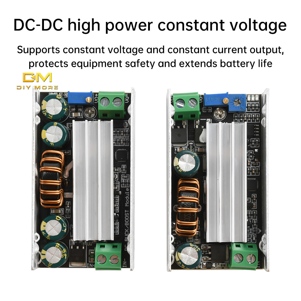 DIYMORE DC-DC High Power Constant Voltage and Constant Current Synchronous Rectifier Auto Boost ...