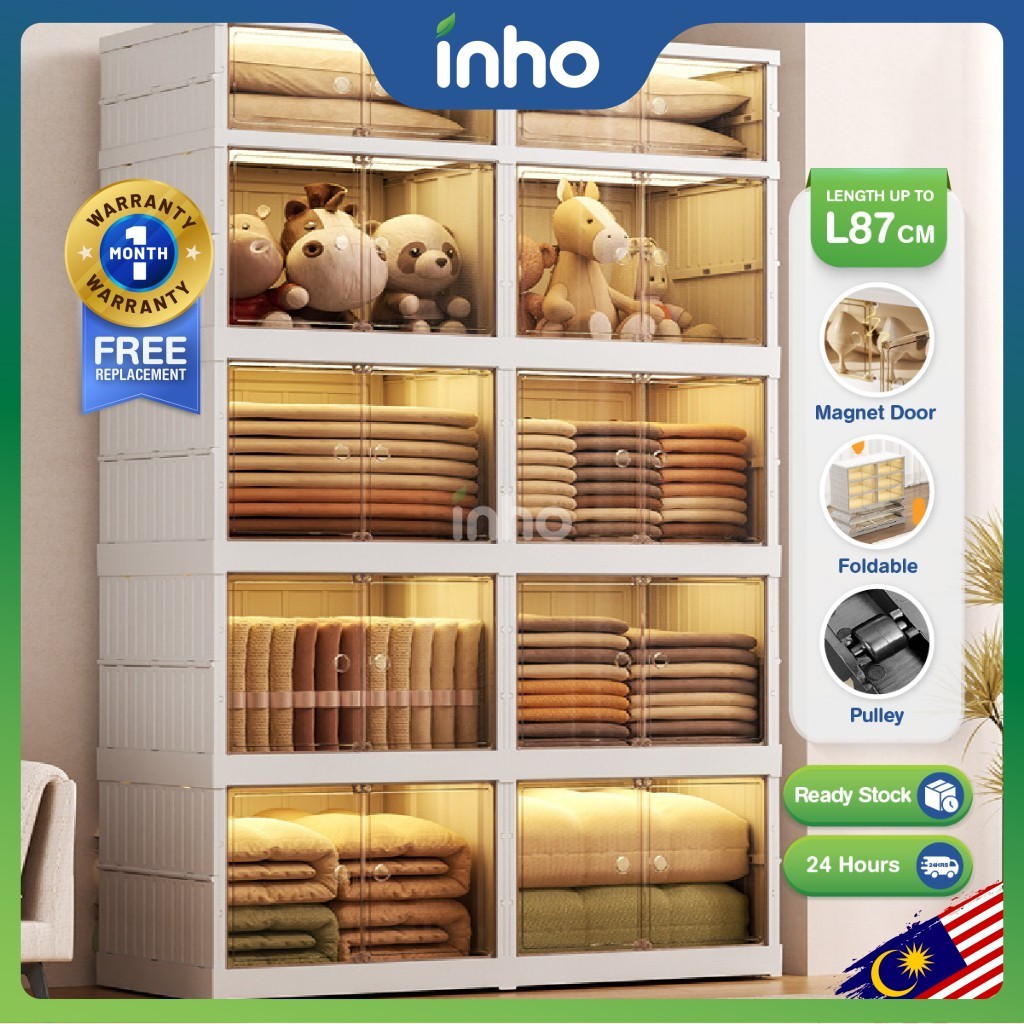 INHO L44/87cm (3/6/9 Layers) Single/Double Rows Foldable Kitchen ...