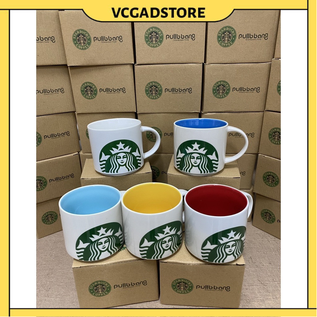 Gift Set 200ml 300ml 360ml Starbucks Mug Ceramic Cup Tea Spoon cawan ...