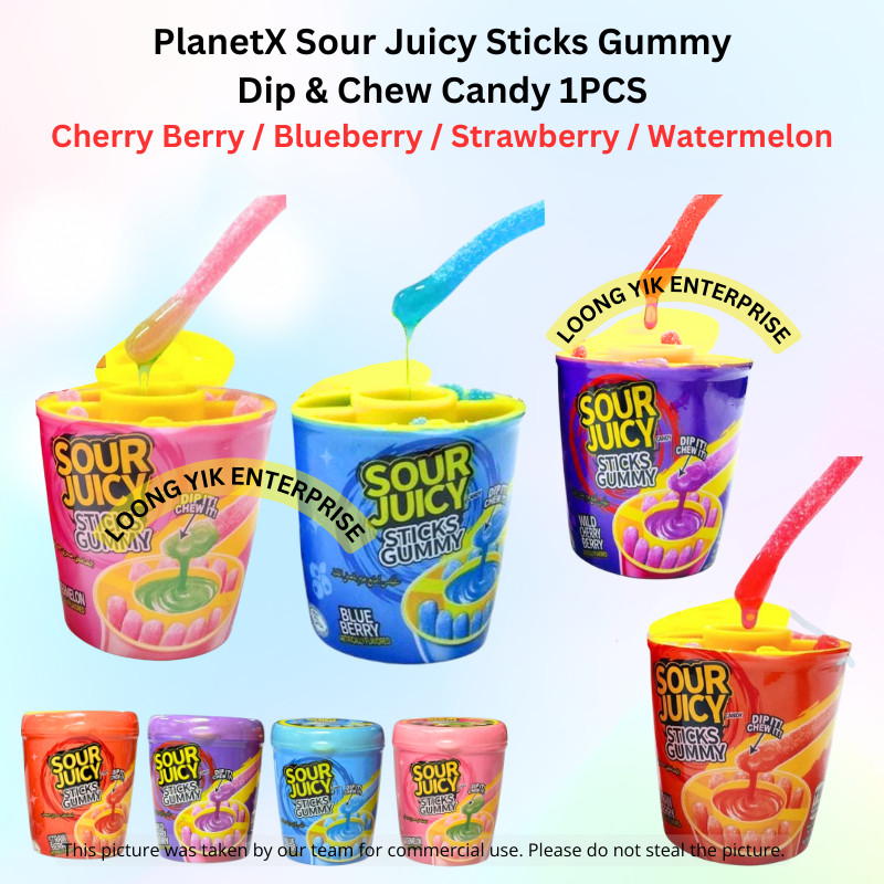 *1PCS* 60G PlanetX Sour Juicy Drop Stick Gummy With Jam (Gula-Gula ...
