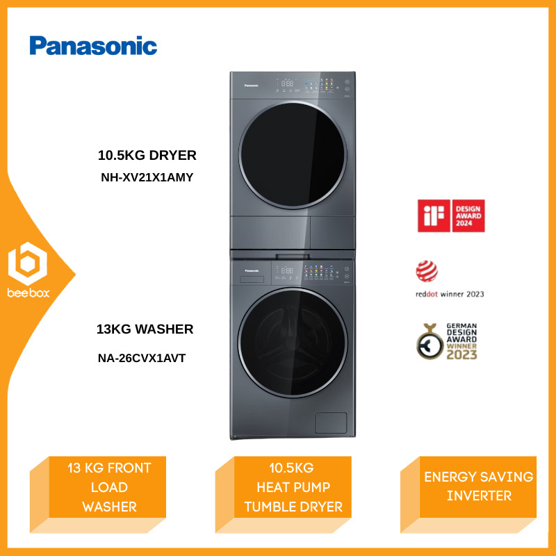 Panasonic 13KG Front Load Washing Machine Purified Water NA-26CVX1AVT ...