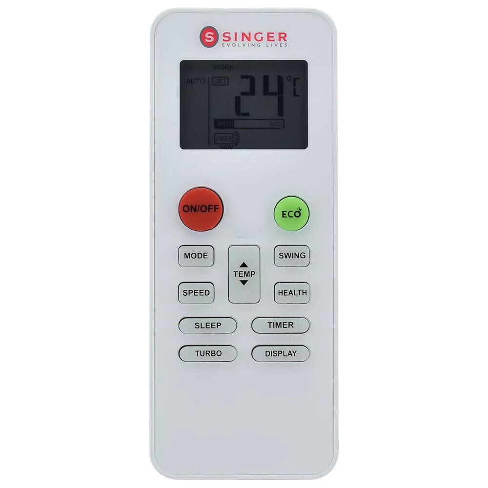 New For SINGER TCL ECO Air Conditioner Remote Control Celsius Display ...