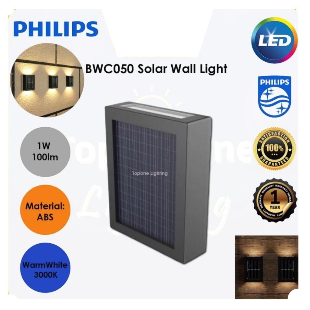 PHILIPS Solar LED Wall Light / Philips Essential Smartbright Wall Up ...