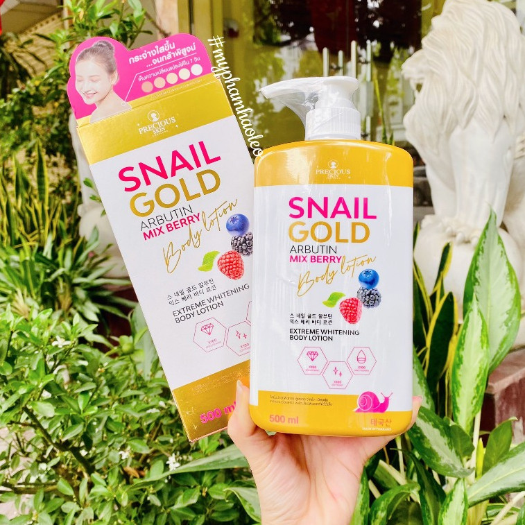 Thailand Snail WHITENING BODY LOTION - Snail Gold Alpha Arbutin Mix ...