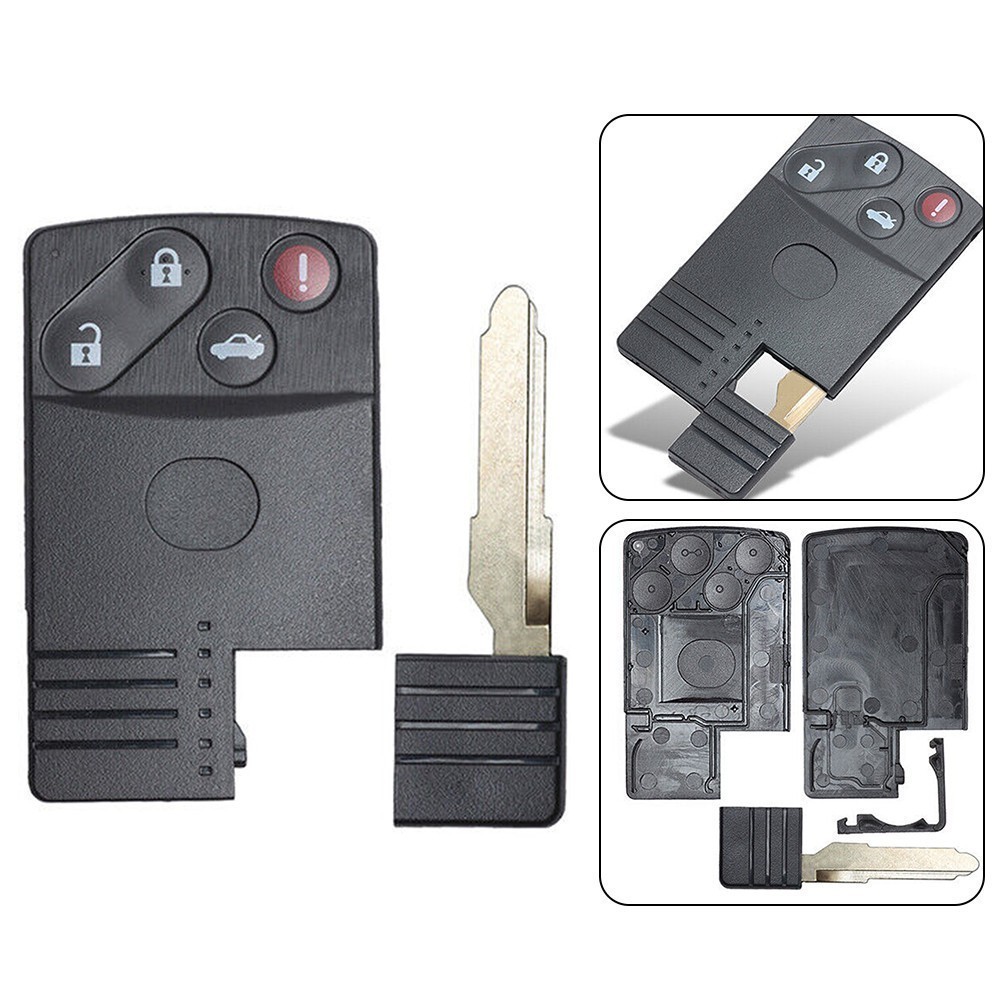 New⚡ Card Remote Key Shell Case Fob 4 Button for Mazda 5 6 CX-7 CX-9 RX ...