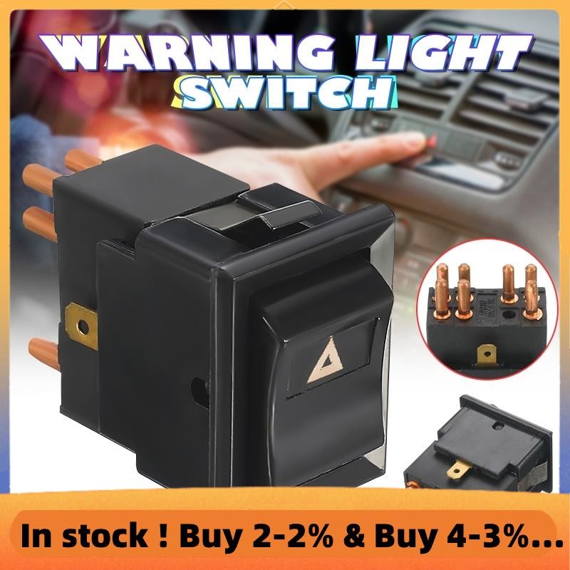7 Pins Black Hazard Warning Lamp Switch For Land Rover Defender 90 110 ...