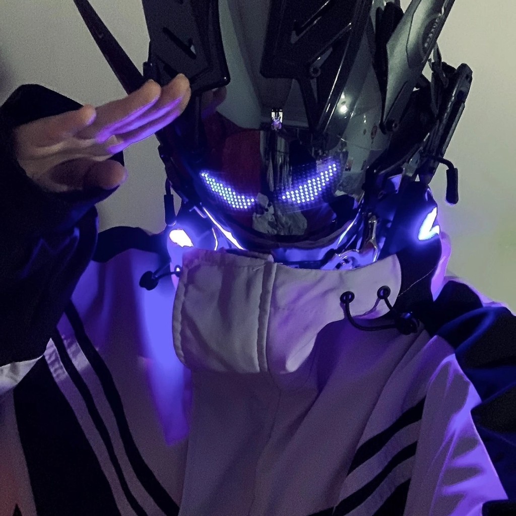 [New Style] Cyberpunk Bluetooth LED Smart Custom Pattern Mask ...