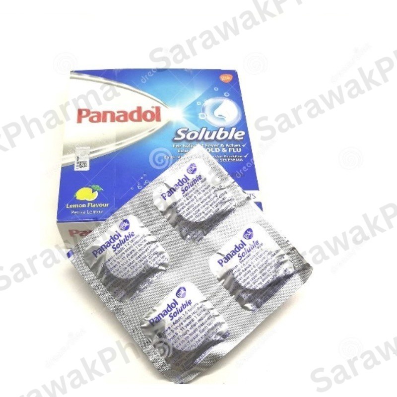 Panadol Soluble Lemon Flavour Per Pack (4 Tablets) [authentic -comes ...