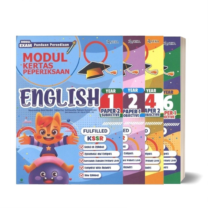 Aneka Modul Kertas Kertas Peperiksaan English Year 1,2,3,4,5,6 Objective And Subjective/ Buku ...