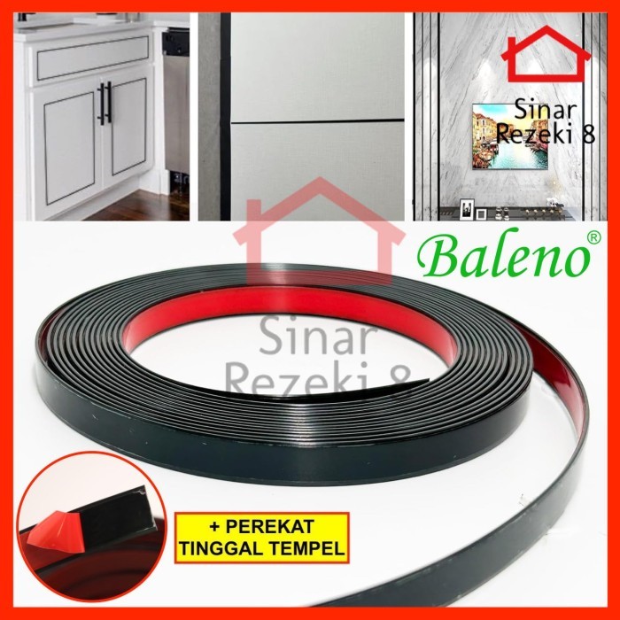 List of Black PVC Strips Baleno / Black Lis Edging Adhesive Wall Plates ...