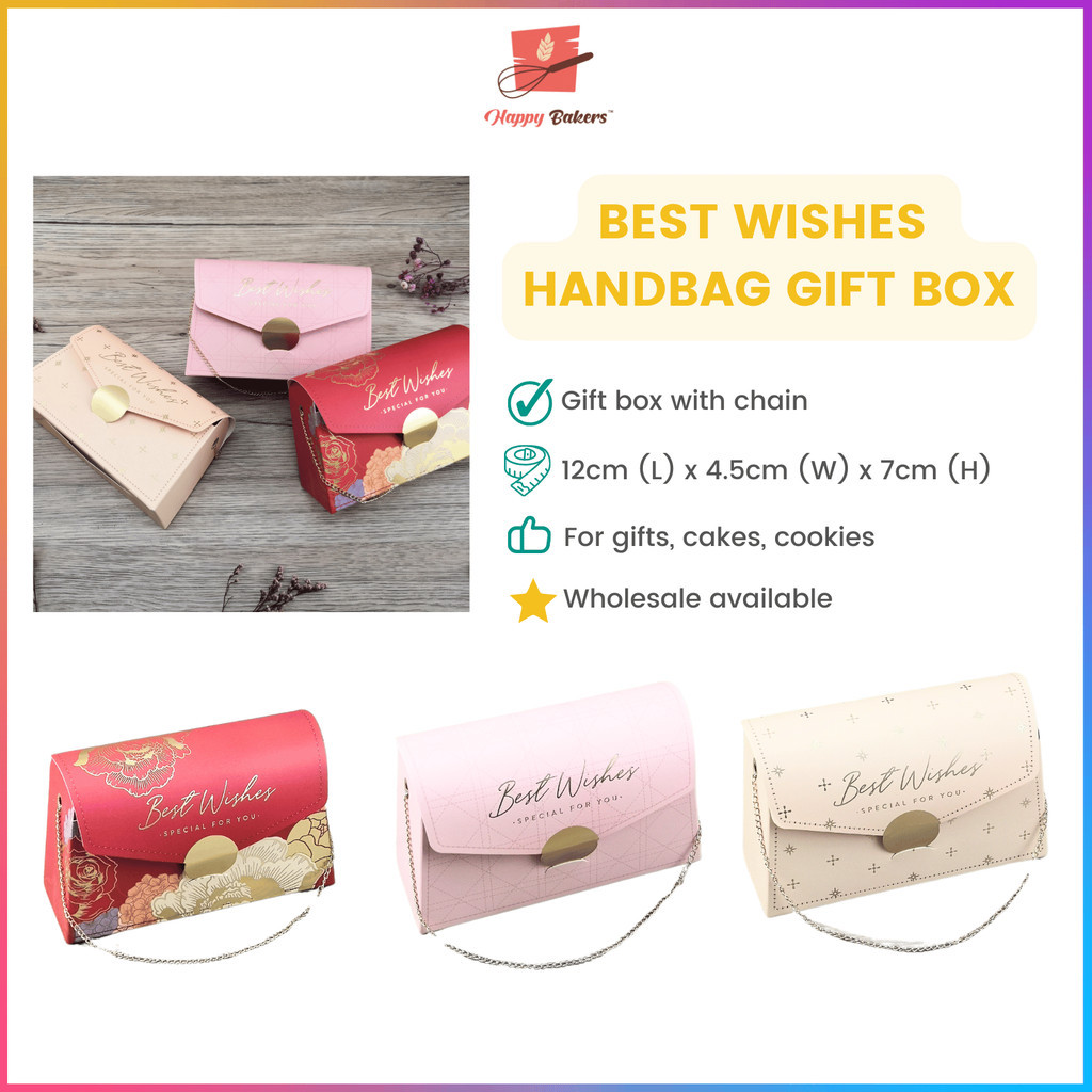 Best Wishes Handbag Gift Box For Gifts Cakes Cookies Wedding Doorgift ...