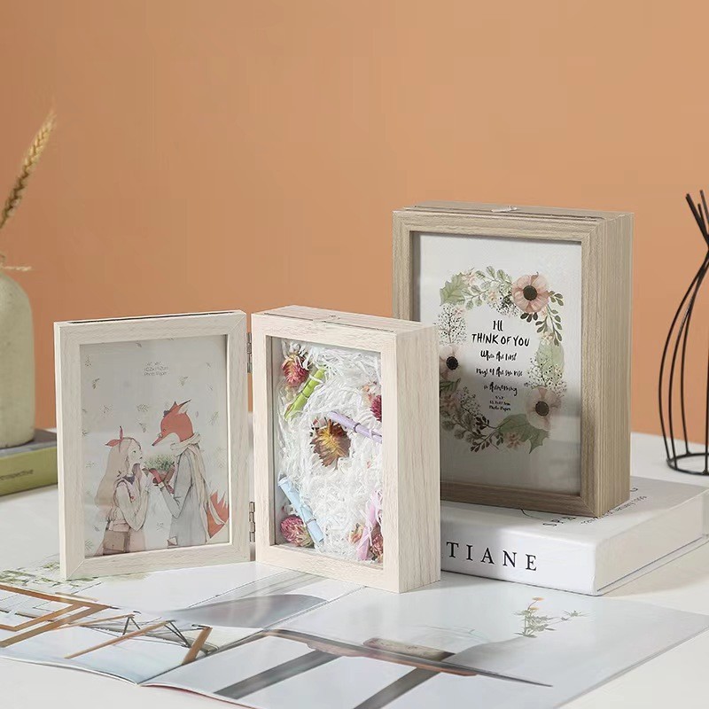Immortal Flower Three-Dimensional Photo Frame Box 20-23cm Foldable ...