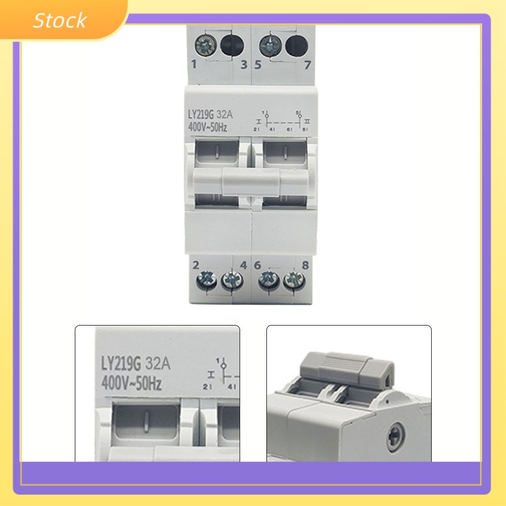 [ELECT] 2P 32A MTS Dual Power Manual Transfer Isolation Switch Latching ...