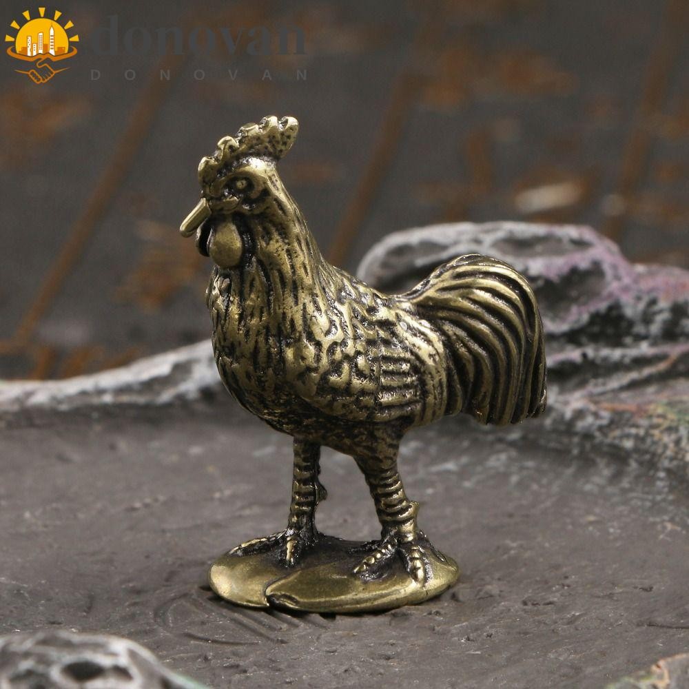 DONOVAN Rooster Miniatures, Twelve Zodiac Antique Brass Rooster ...