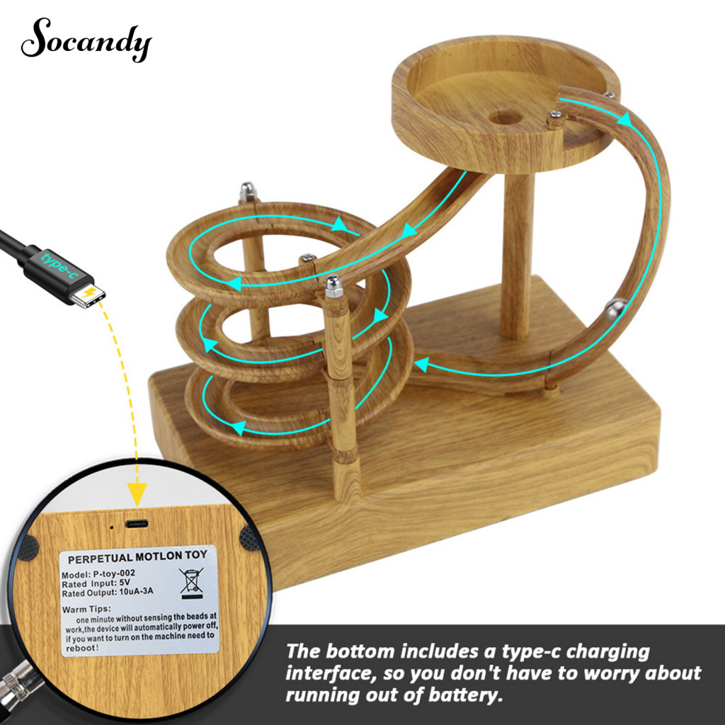Socandy Perpetual Motion Simulator Executive Desk Accessory Mesmerizing ...