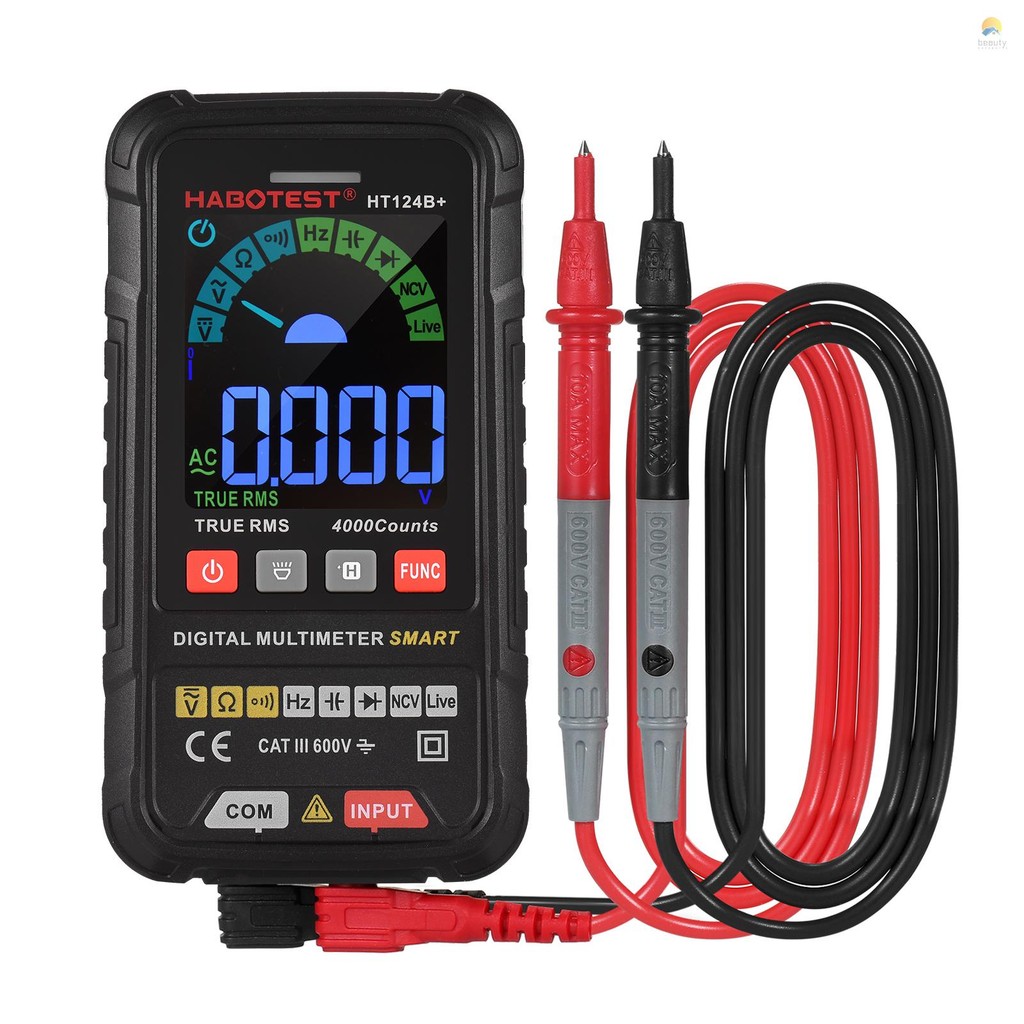 Multimeters HABOTEST HT124B+ Multimeter 4000 Counts True RMS Smart ...