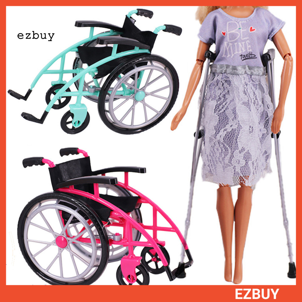 [EY] Doll Wheelchair and Crutches Set Sand Table Mini Wheelchair Toy ...