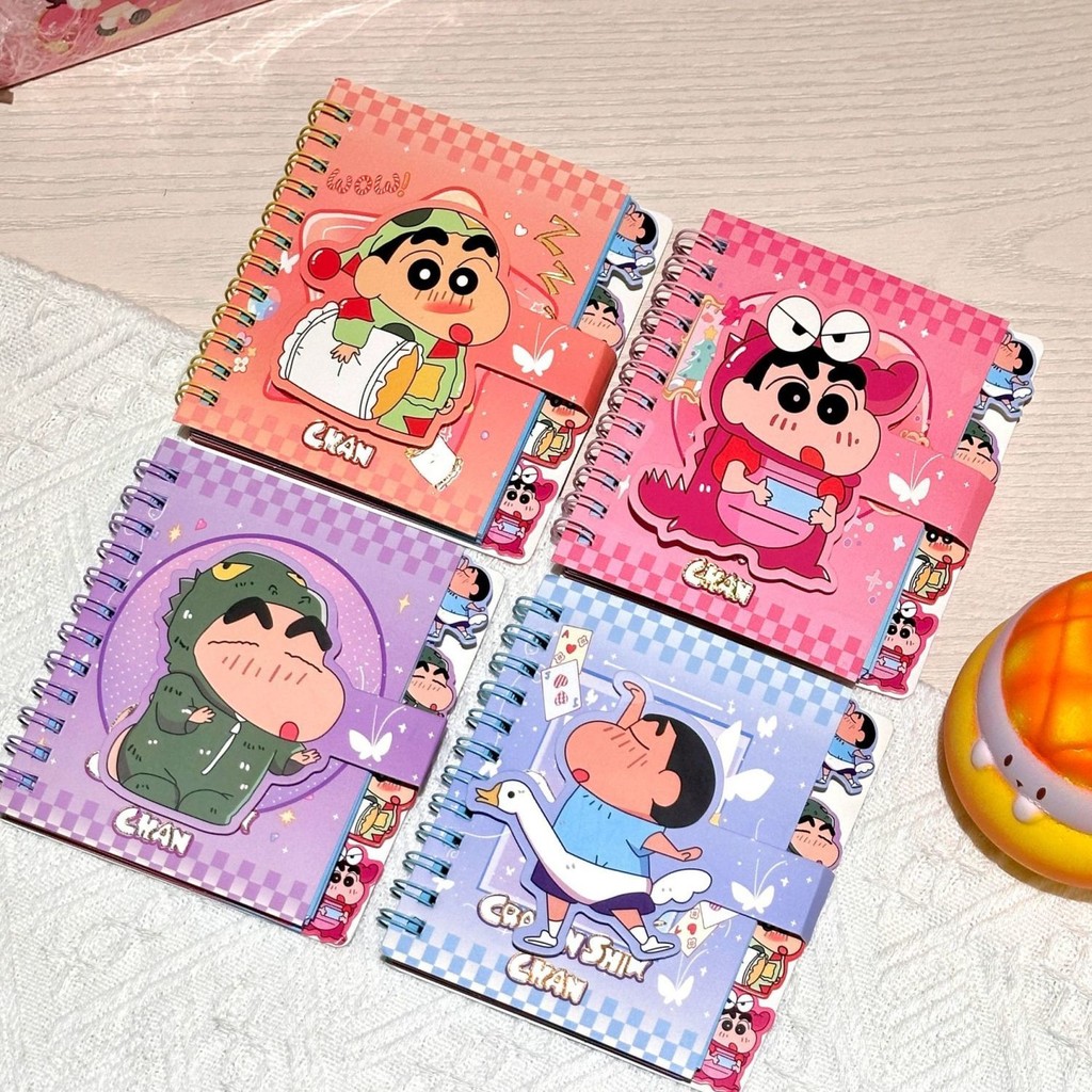 Crayon Shin-Chan A7 High-Value Coil Book Velcro ins Style Cartoon Cute ...
