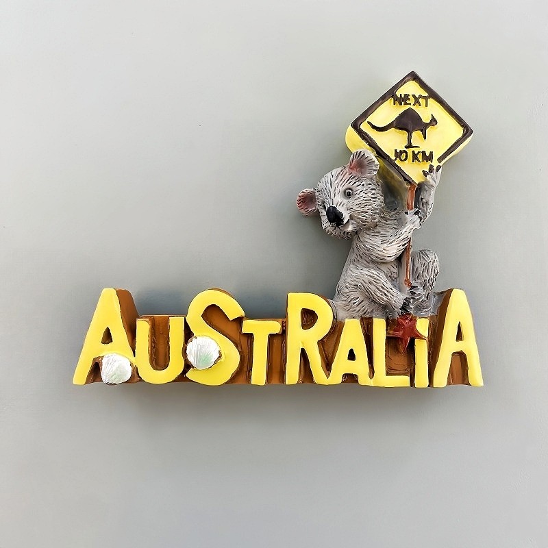 Australian Alphabet Koala Road Sign Refrigerator Magnets 3D Resin ...