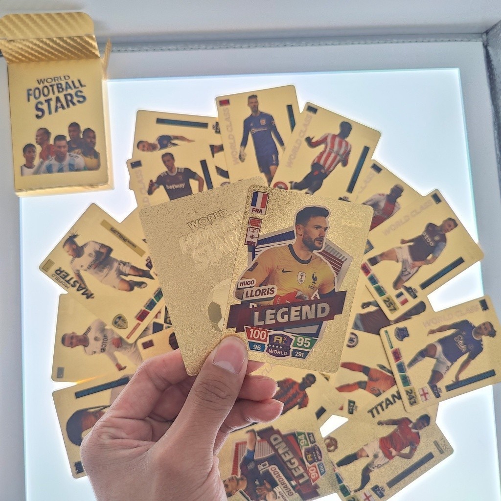 55Pcs Limited Edition Gold Cards Plastic Material Football Player Toys ...