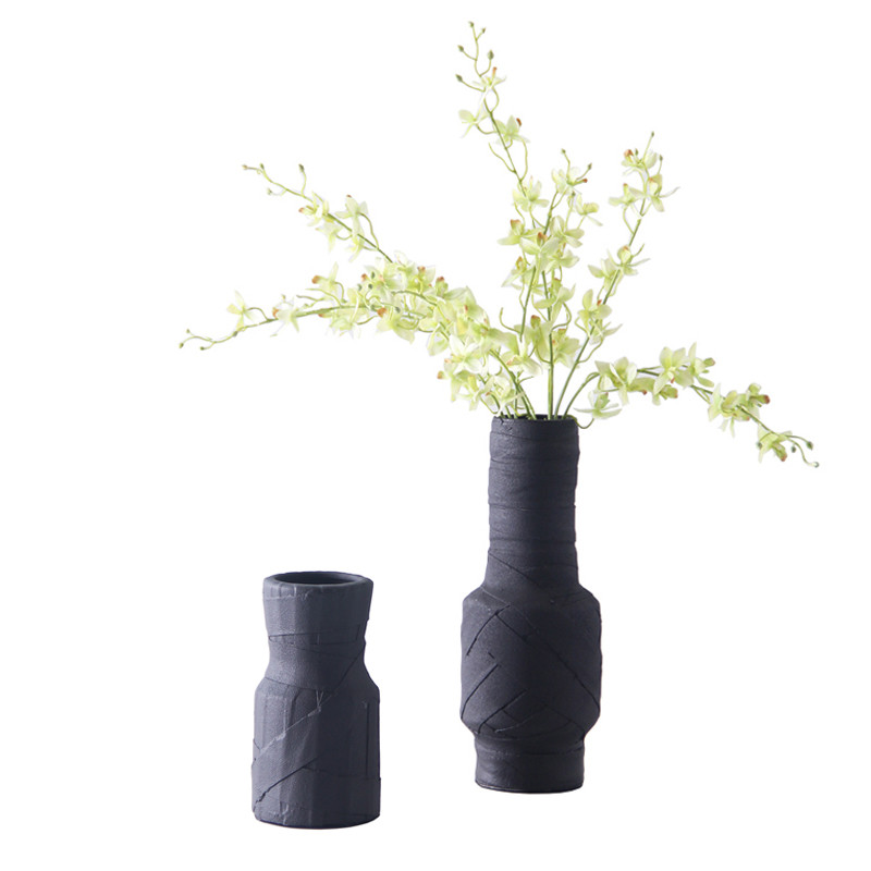 Hiasan Pasu Seramik Hitam dan Putih Minimalis Moden Model Nordic Meja ...