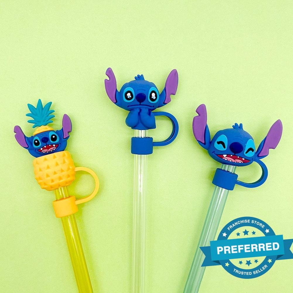 Stitch Series Cartoon Three-dimensional Straw Cap Dust Straw Plug 10mm ...