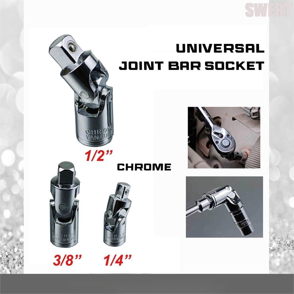 1/4" 3/8" 1/2” Universal Joint Bar Socket Extension Bar Socket Impact ...