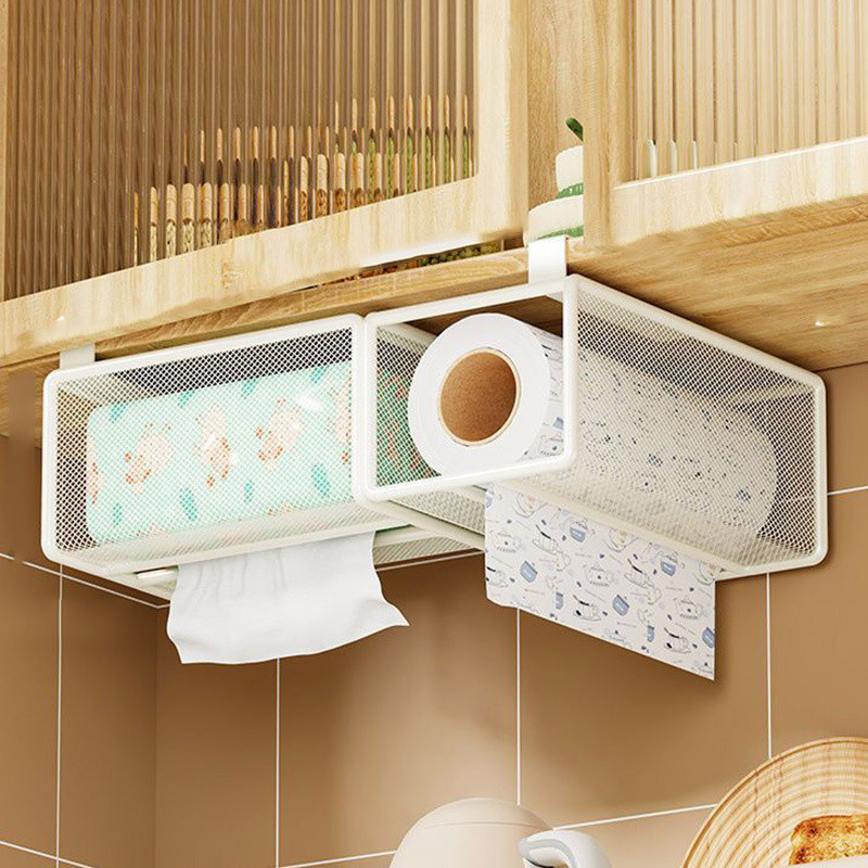 Face Towel Storage Box Hanging Cabinet Tissue Box Wall Hanging Rack ...