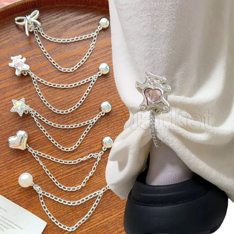 Sweet Magnet Trouser Legs Clips - with Tassel Chain - for Jeans ...
