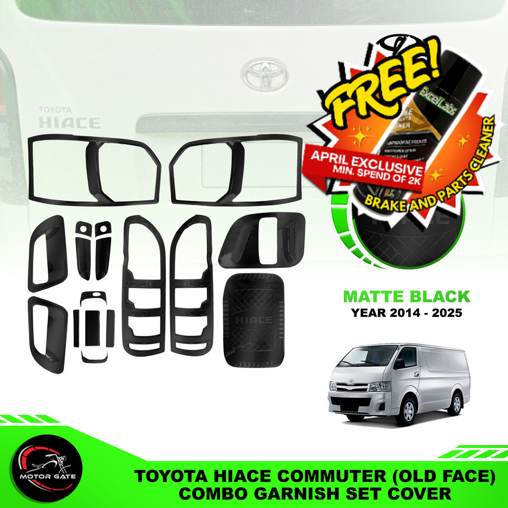 Toyota Hiace Commuter 2014 to 2025 OLD FACE Combo Set Garnish Cover ...