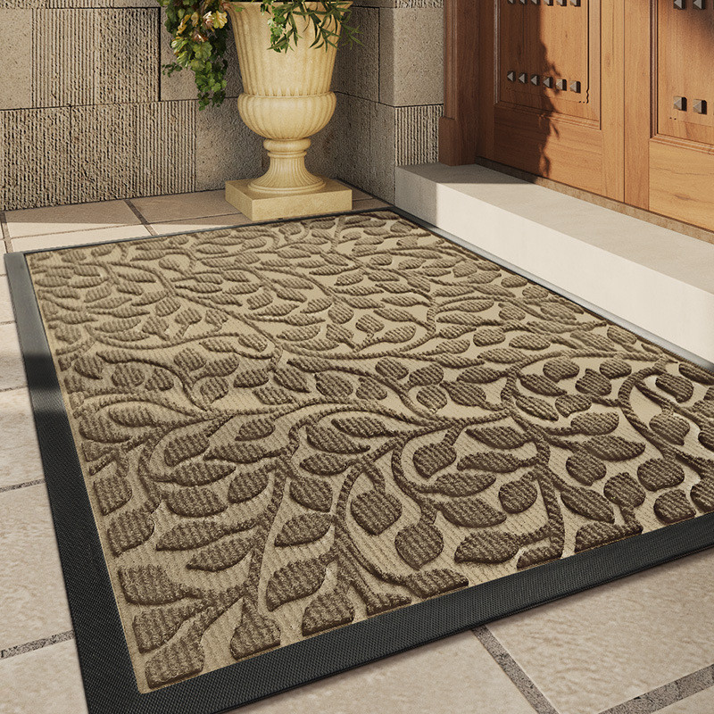 Natural Rubber Front Indoor Mat Waterproof Doormat Non Slip Low Profile ...