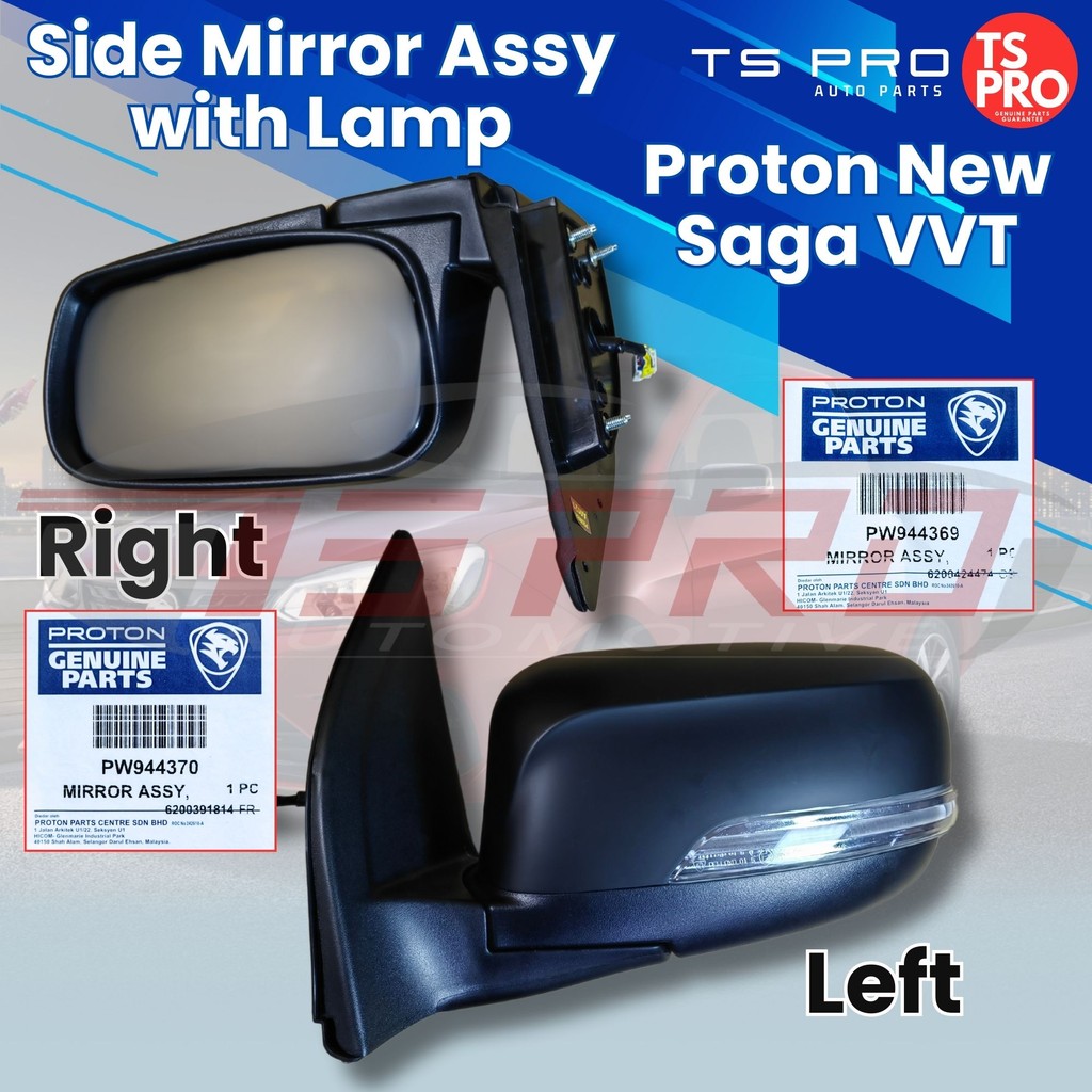 Proton New Saga VVT Genuine Side Mirror Assy with Lamp Cermin Sisi ...
