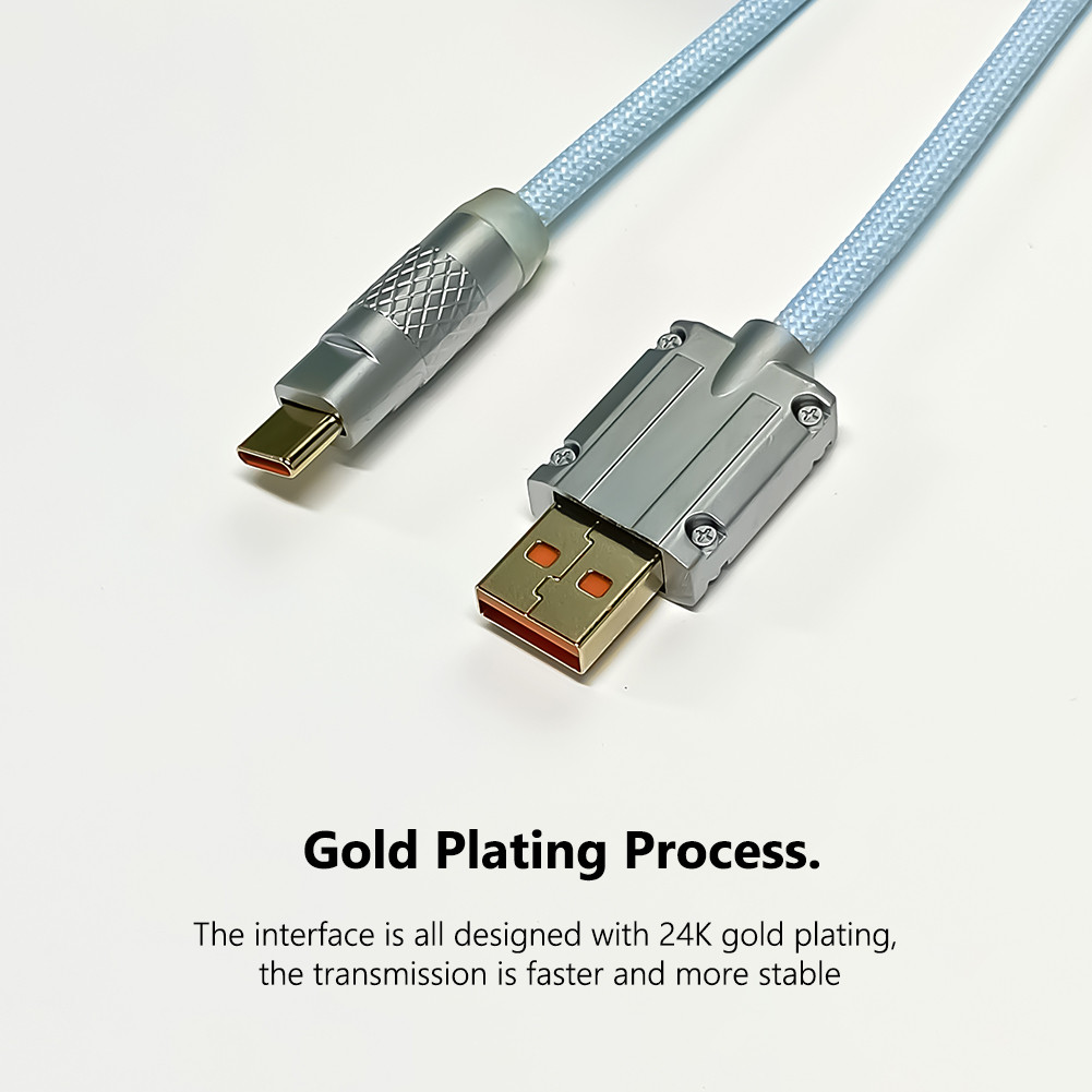Type-C to USB Spiral Paracord Coiled Aviator Cable Wire for Mechanical ...