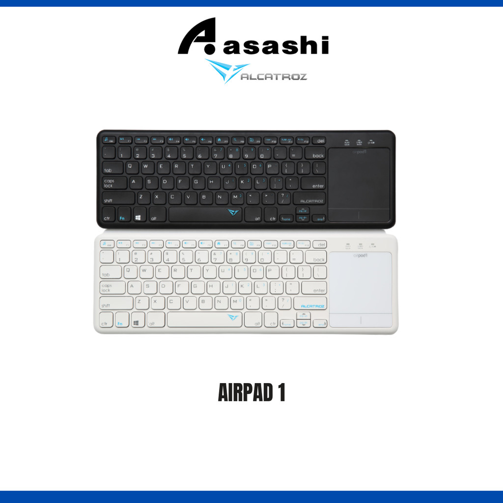 Alcatroz AIRPAD 1 Black / White 2.4G Wireless Keyboard with Touch Pad ...
