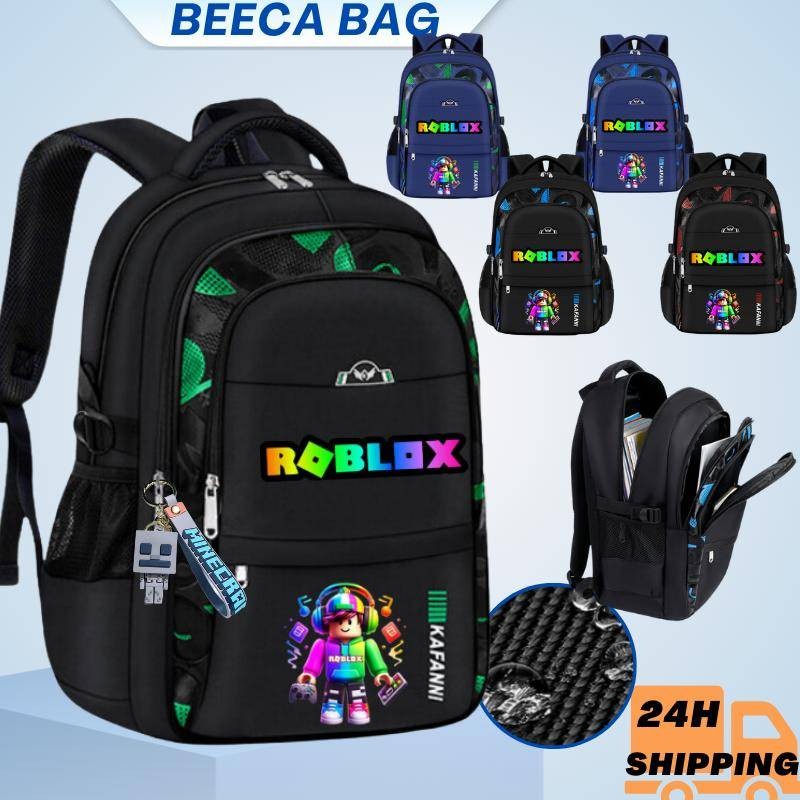 In stock)Roblox cartoon primary large water-proof school bag bagpack ...