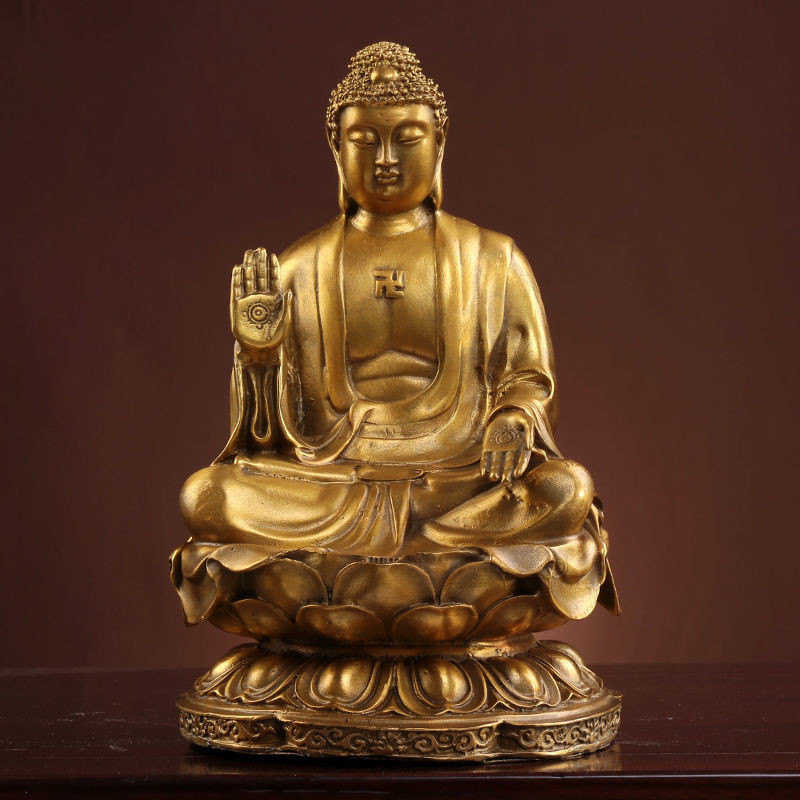 Pure Copper Buddha Sakyamuni Buddha Statue Vairocana Temple of Heaven ...