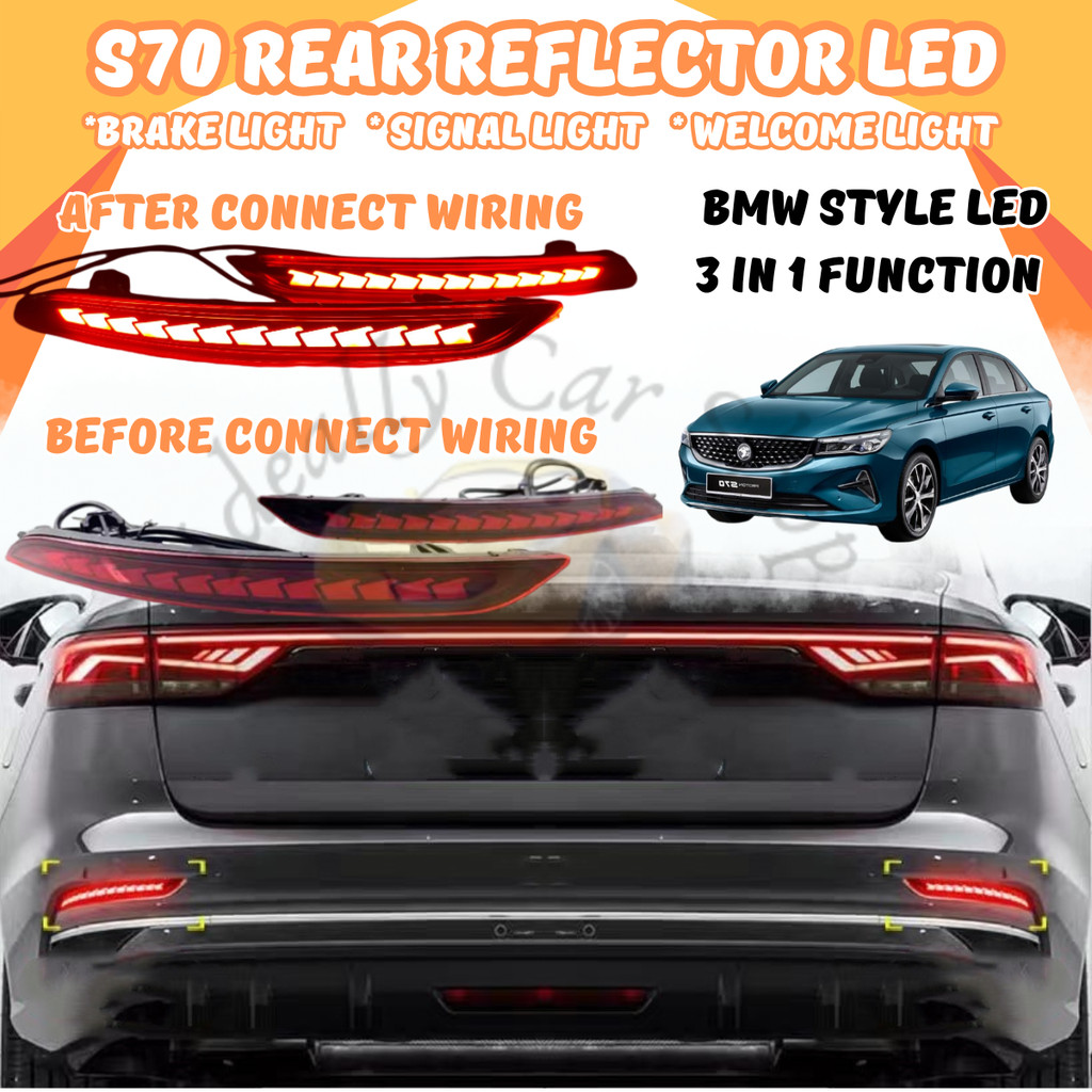 PROTON S70 REAR BUMPER LED REAR REFLECTOR 3 in 1 Function LED (BMW ...