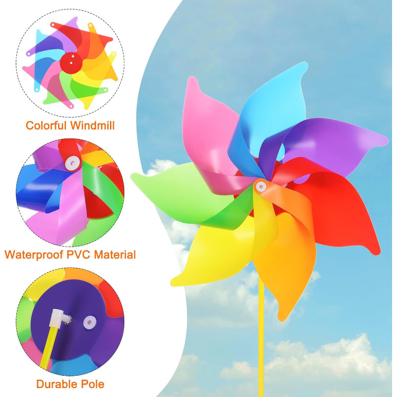 Windmill Toy Plastic Windmill Spinner Pinwheel Kids Art Toy Garden ...