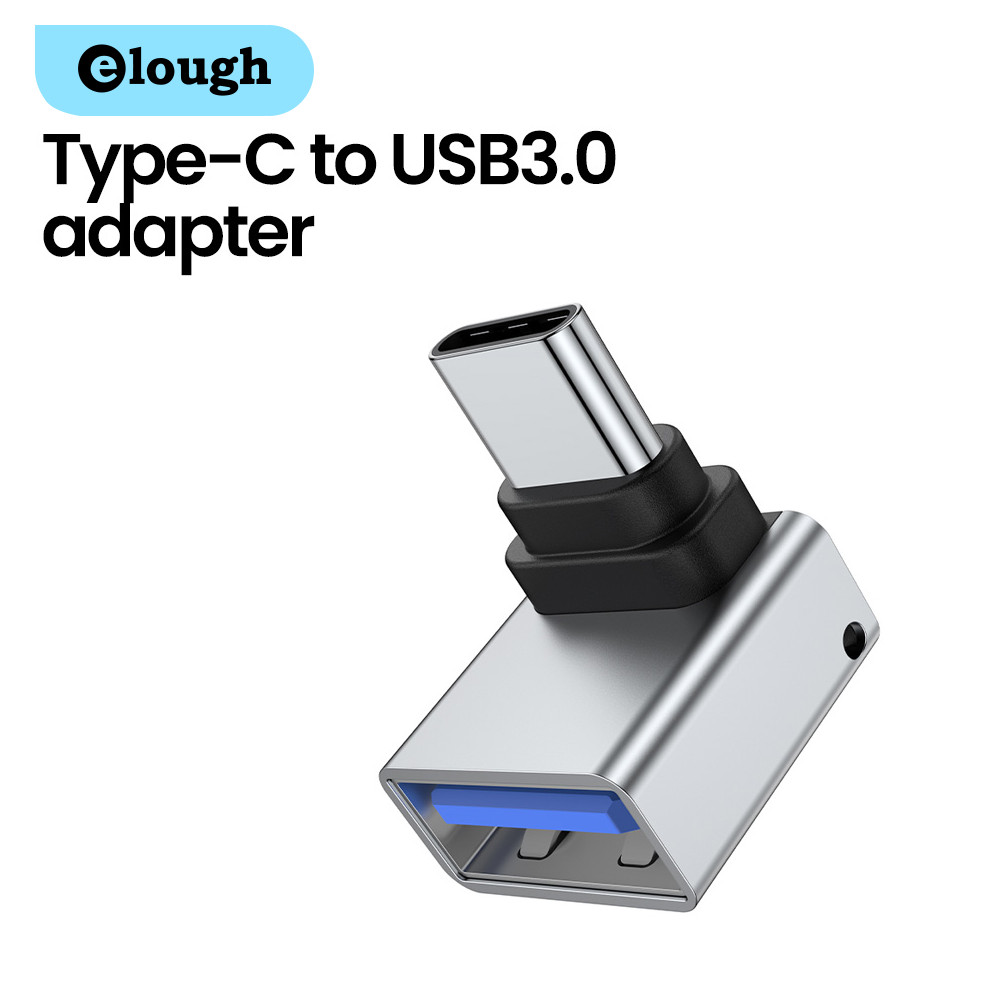 Elough Type C Male To USB 3.0 Female Converter OTG Type C To USB 90 ...