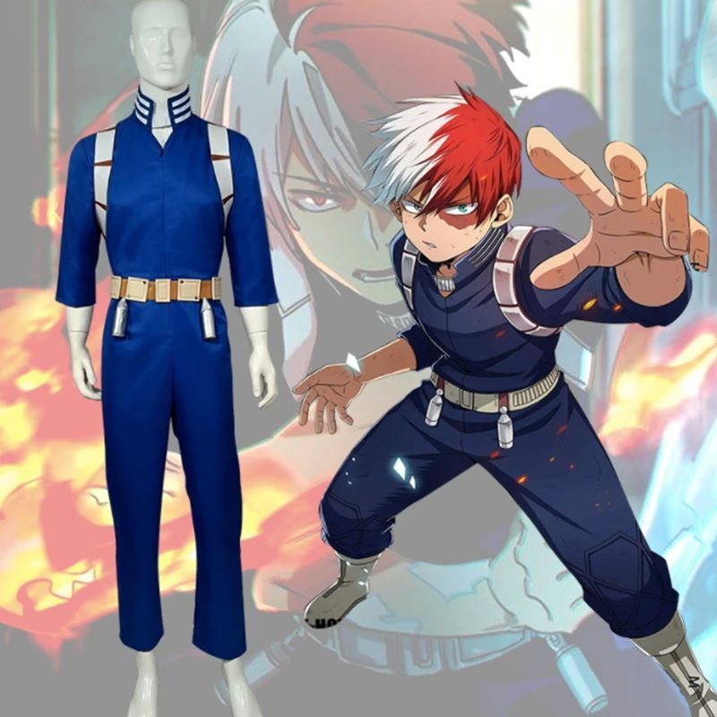 Anime Comic My Hero Academia Cosplay Costumes Todoroki Shoto Cosplay ...