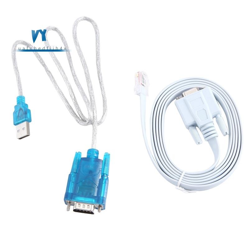 RJ45 Network Cable Serial Cable Rj45 to DB9 and RS232 to USB (2 in 1 ...