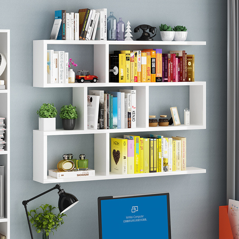 Atas dinding rak buku rak dinding pemasangan dinding partisi bilik ...