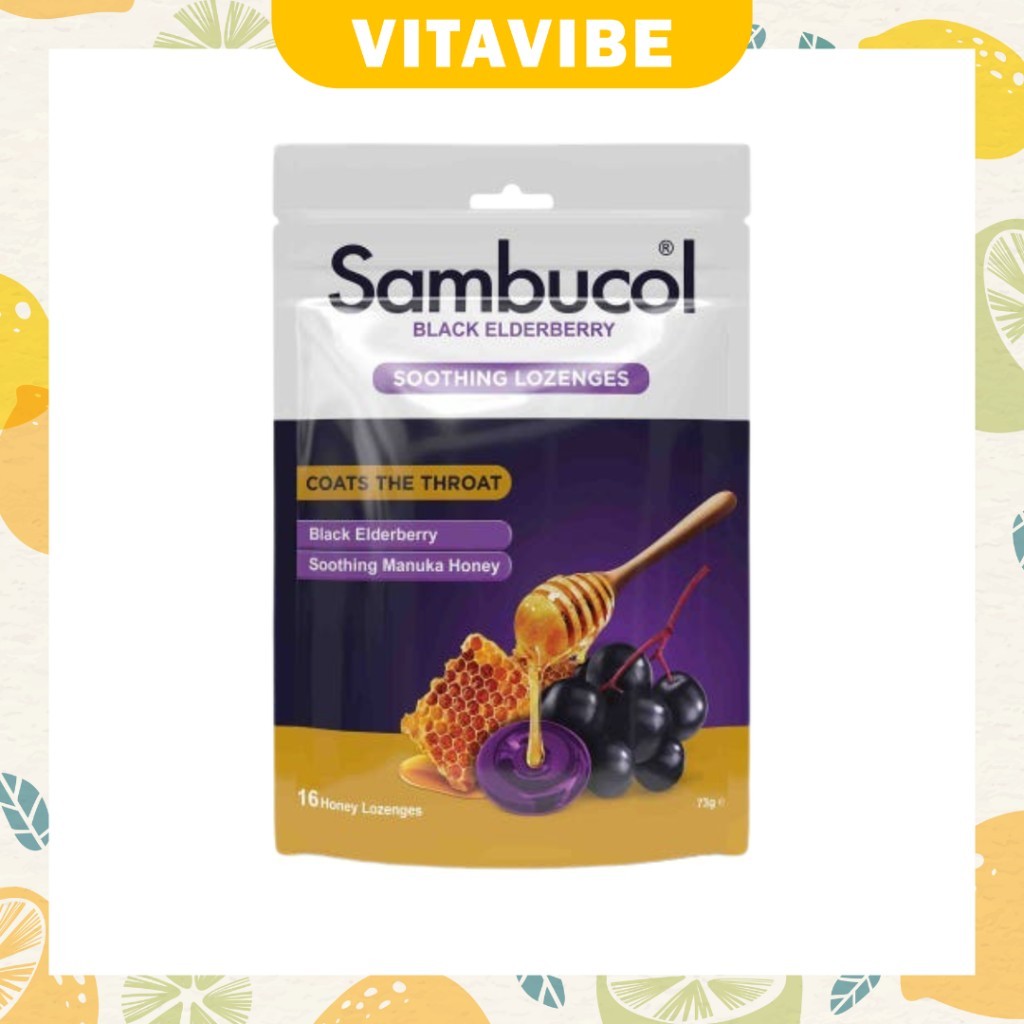 Sambucol Soothing Lozenges Black Elderberry [16s] | Shopee Malaysia