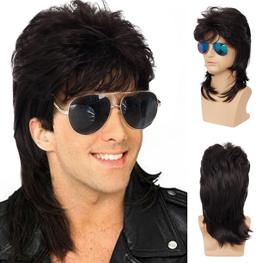 Synthetic Blonde Mullet Wigs for Men Costumes Fancy Party Accessory ...