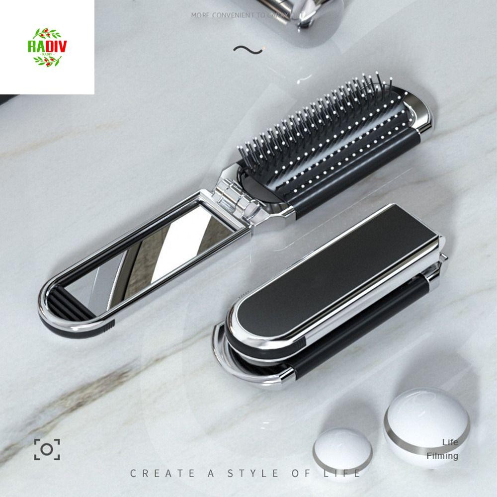 RADIV 2 in 1 Comb Mirror Set, Mini Bowknot Foldable Hair Comb, Folding ...