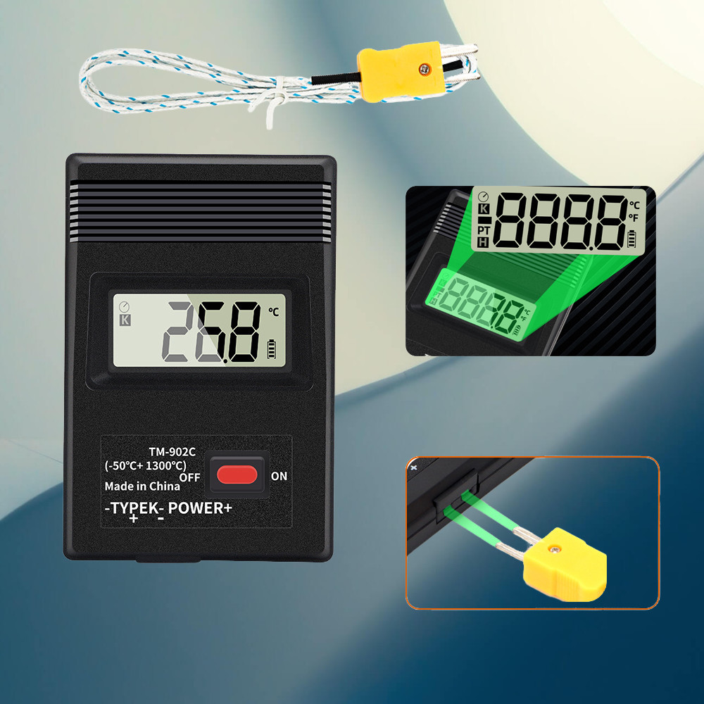 TM-902C (-50C To 1300C) Temperature Meter TM902C Digital K Type ...
