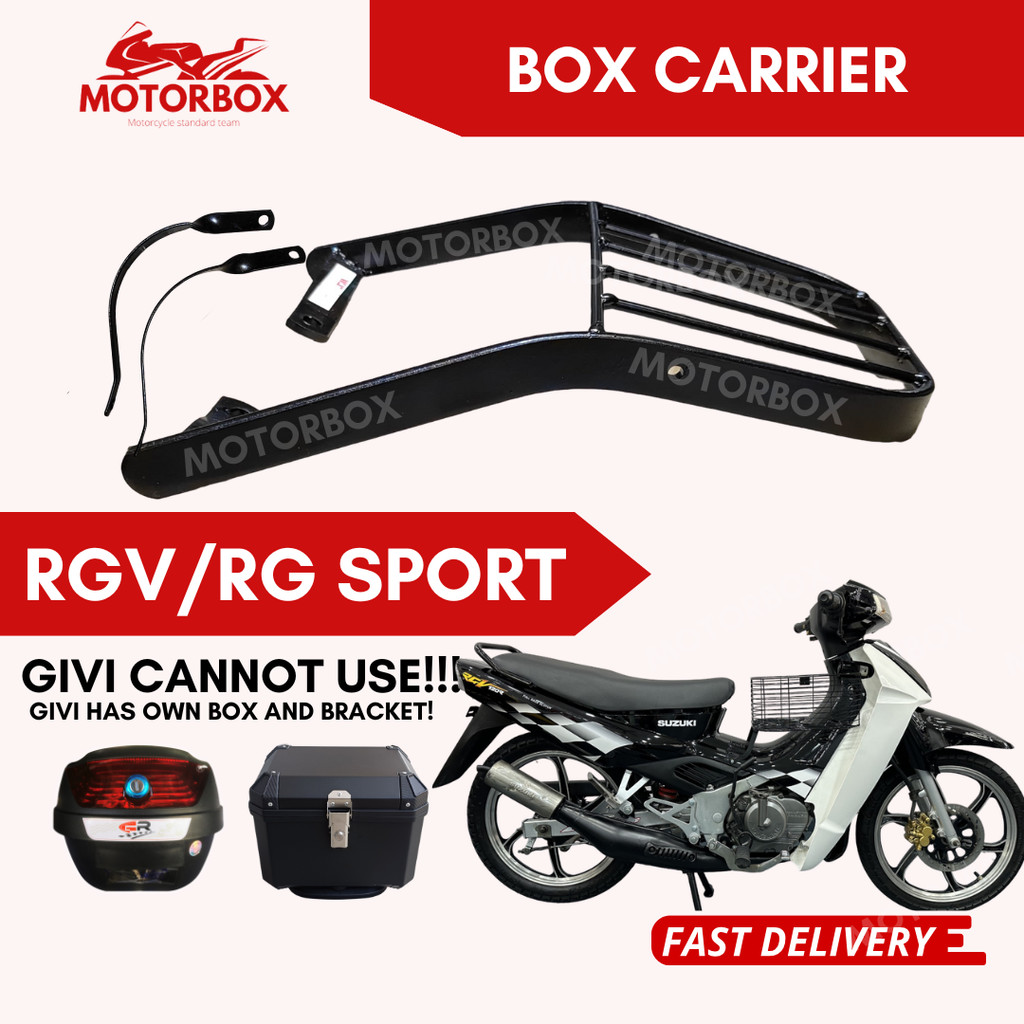 RG110 RG SPORT 110 REAR BOX MONORACK BOX CARRIER KAKI HEAVY DUTY PVC KOTAK BESI BELAKANG RGSPORT ...