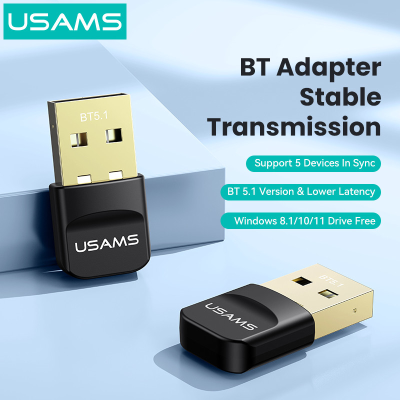 USAMS USB Bluetooth 5.1 Adapter Transmitter Receiver Bluetooth Audio ...