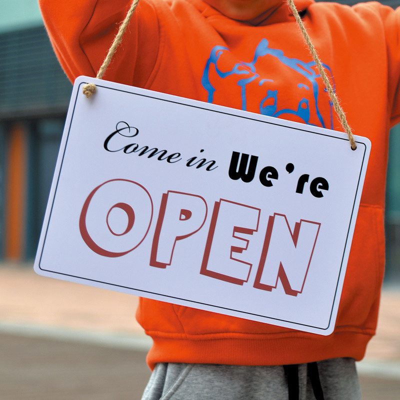 Open Closed Door Sign/ Cafe Shop Office Signage/Papan Tanda Buka Tutup ...
