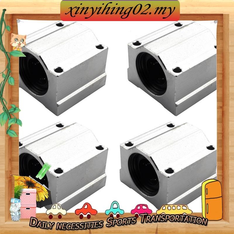 XN-4 Pcs SC20UU 20mm Aluminum Linear Motion Ball Bearing Slide Bushing ...